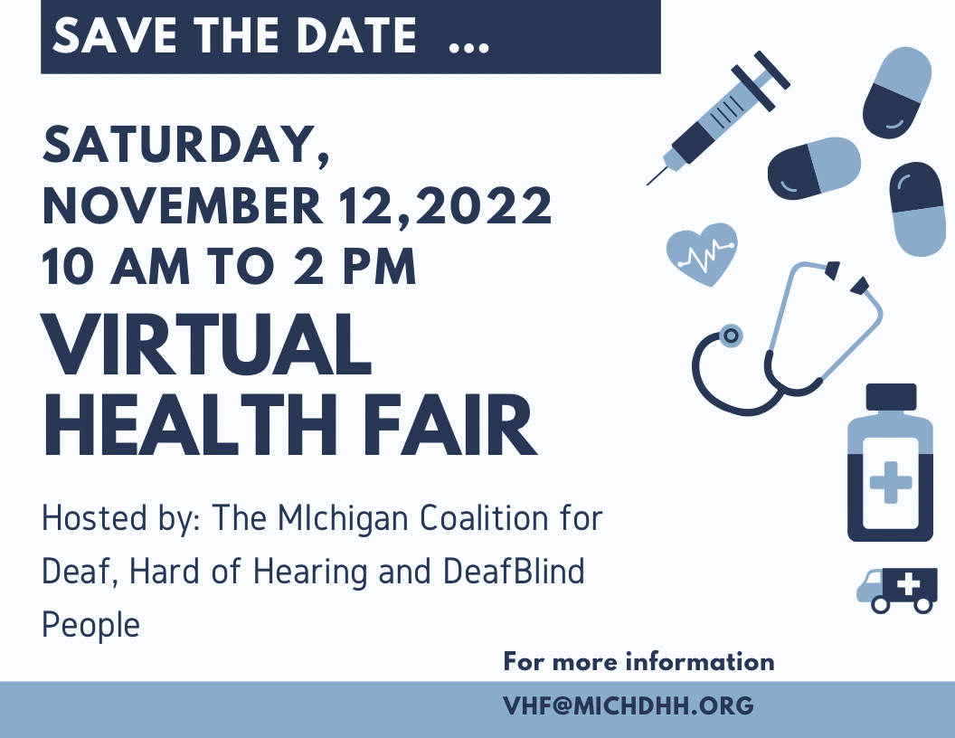 Register & Support Virtual Health Fair! - Michigan Coalition for Deaf ...