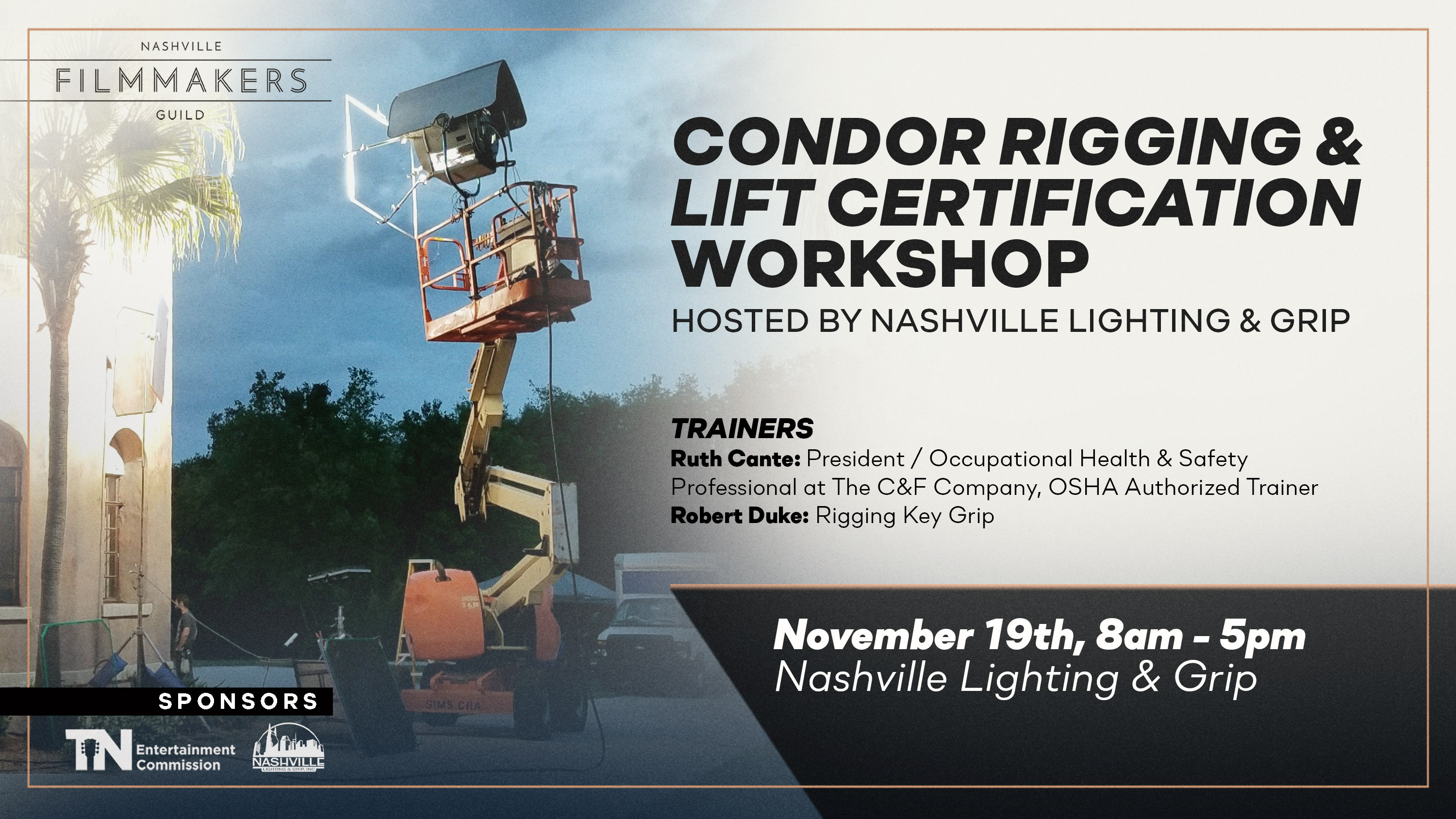Condor Rigging & Lift Certification Workshop - Nashville Filmmakers Guild