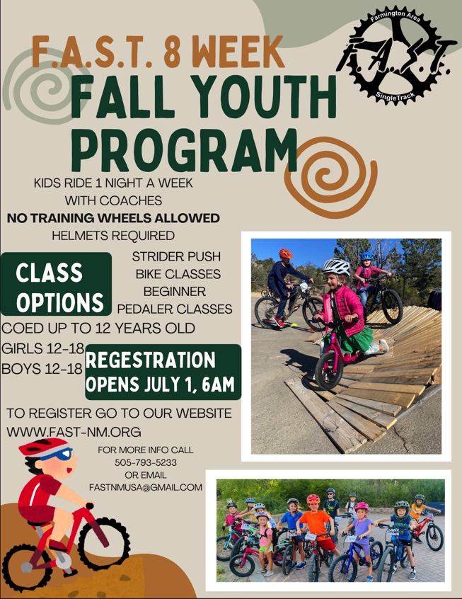 F.A.S.T. Youth 2024 Fall Program - Farmington Area Single Track