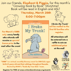 GBBB - Elephant & Piggie I Broke My Trunk - Nevada Hands & Voices