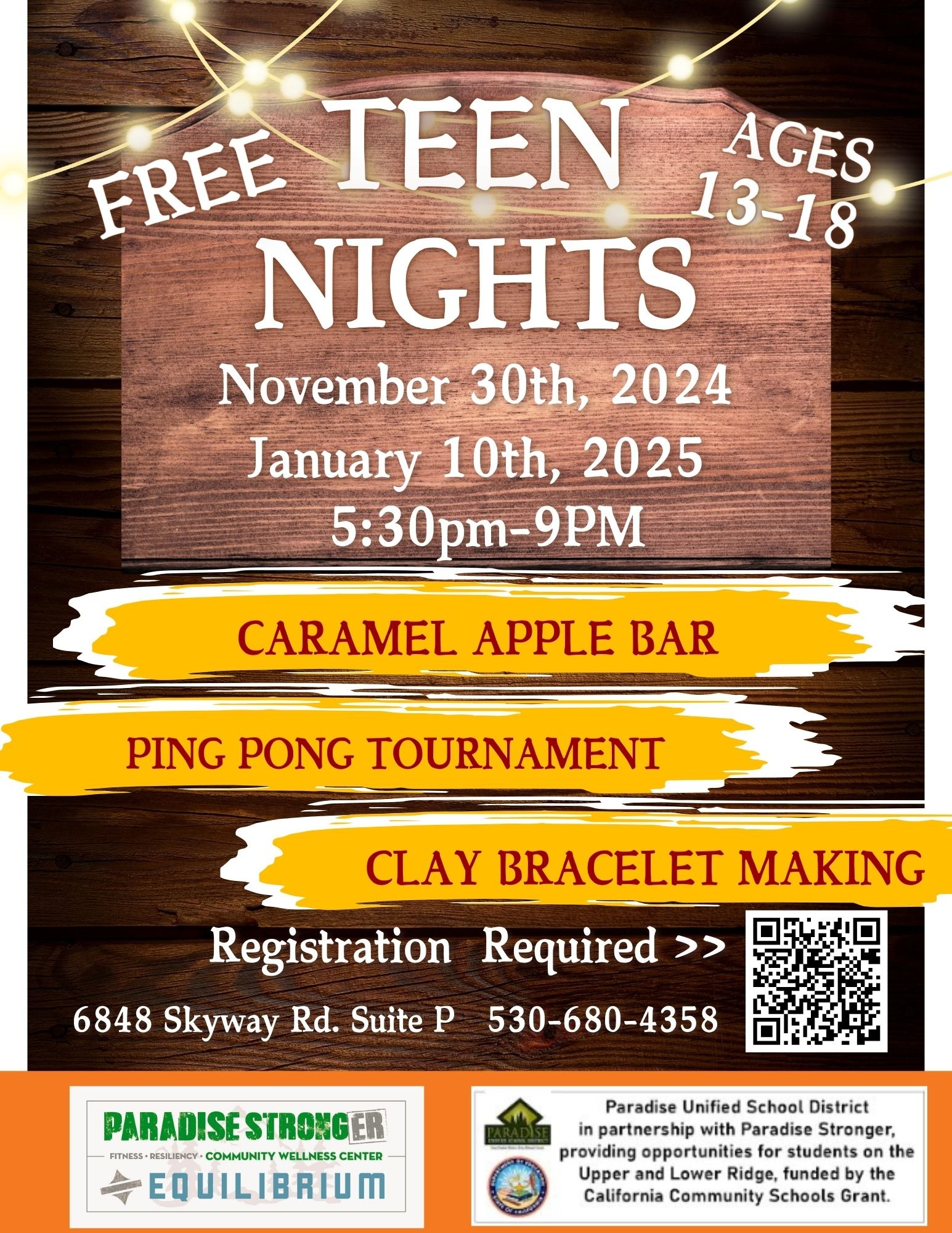 Teen Nights Ages 13-18 - Paradise Stronger