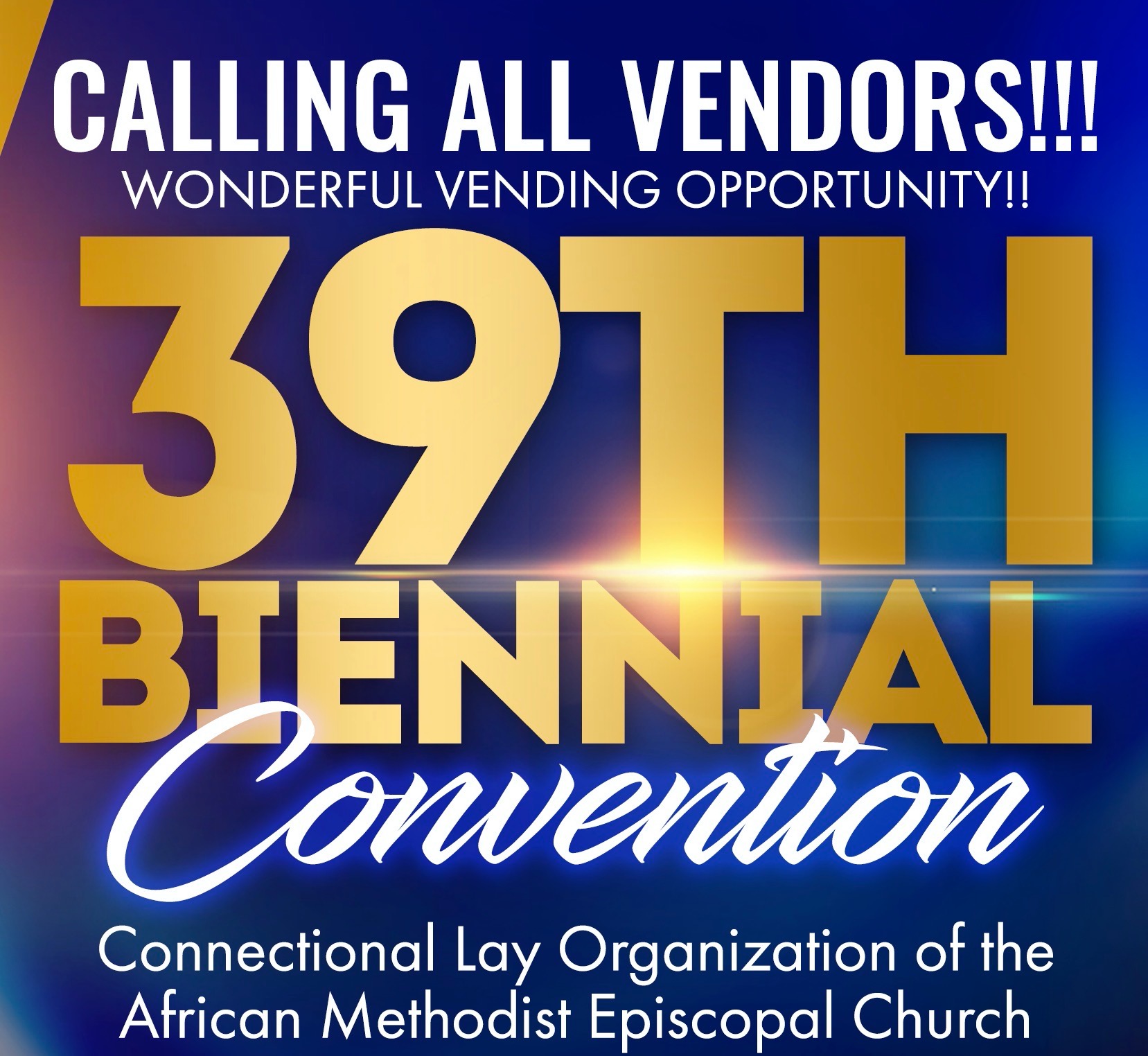 The 39th Biennial Convention Vendor Booth Sales - Connectional Lay ...