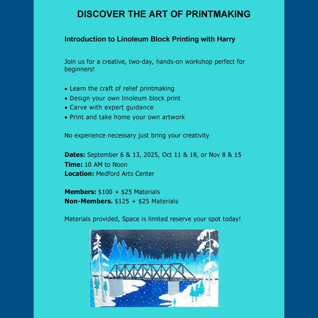 Discover The Art Of Printmaking - Medford Arts Center