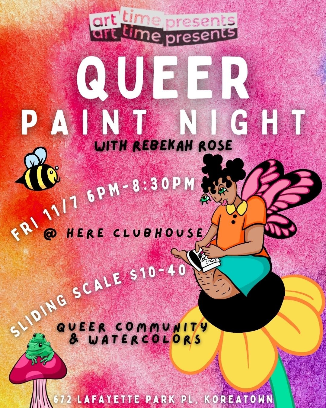 Queer Paint Night with Rebekah Rose - Art Time Presents